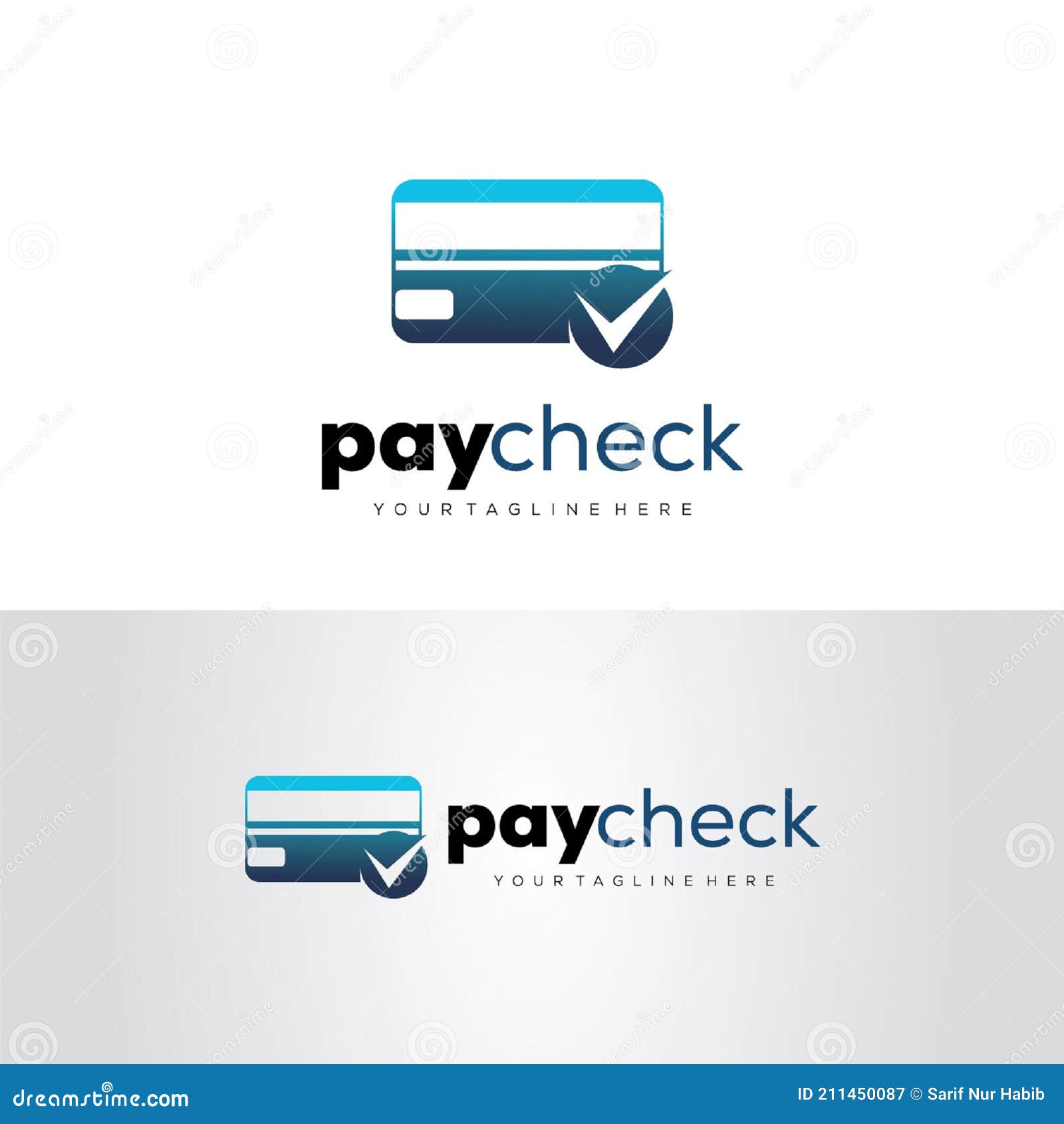 Pay Check Logo Design Template Stock Vector - Illustration of plastic ...