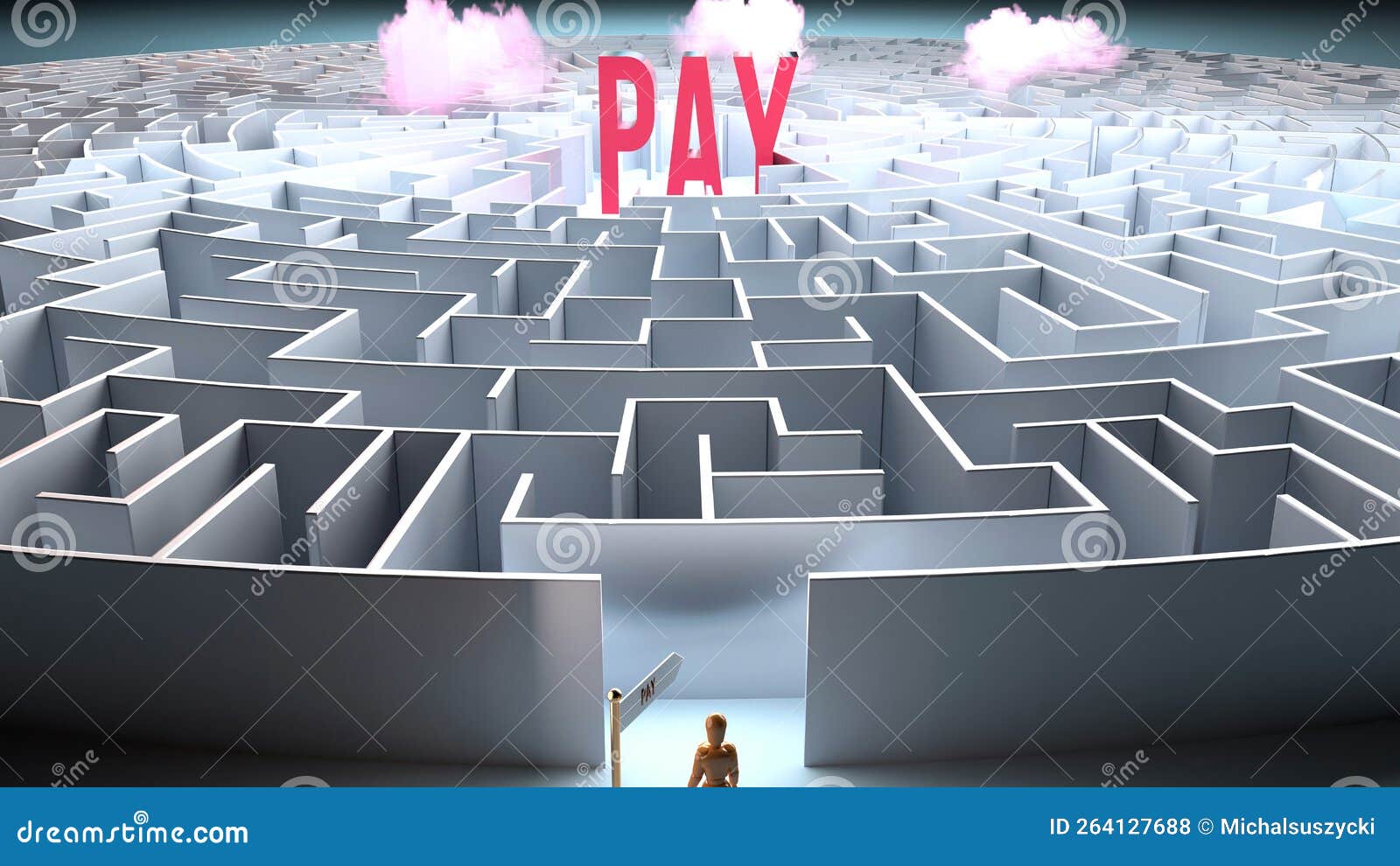 Pay and a Complicated Path To it Stock Illustration - Illustration of ...