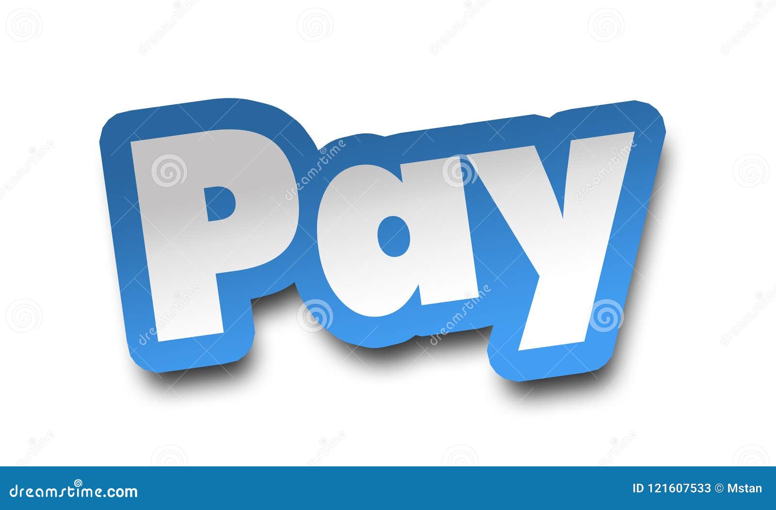 Pay Concept 3d Illustration Isolated Stock Illustration - Illustration ...