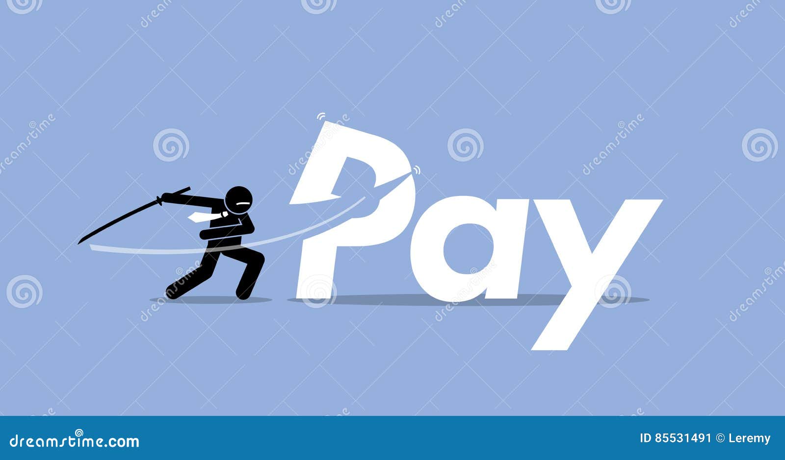 Pay cut stock vector. Illustration of illustrations, downsize - 85531491