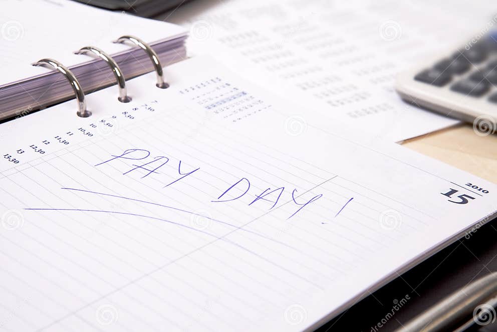 Pay day stock photo. Image of reminder, scheduler, write - 13465002