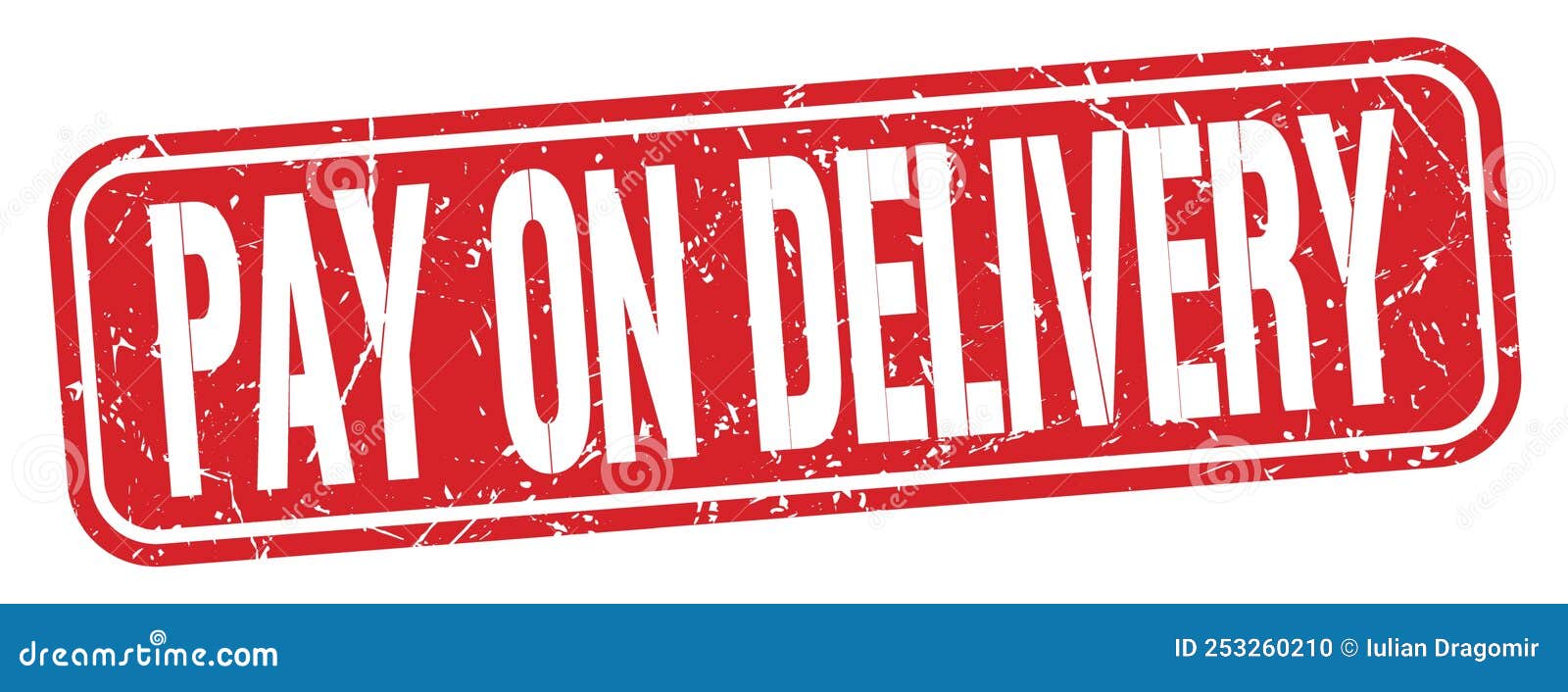 PAY on DELIVERY Text Written on Red Stamp Sign Stock Illustration ...