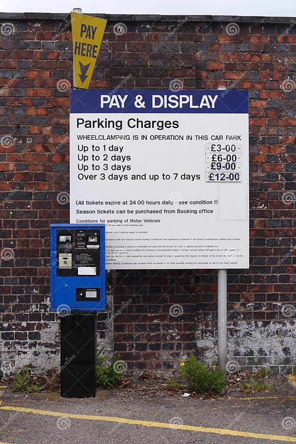 Pay and Display machine stock image. Image of board, costs - 731307