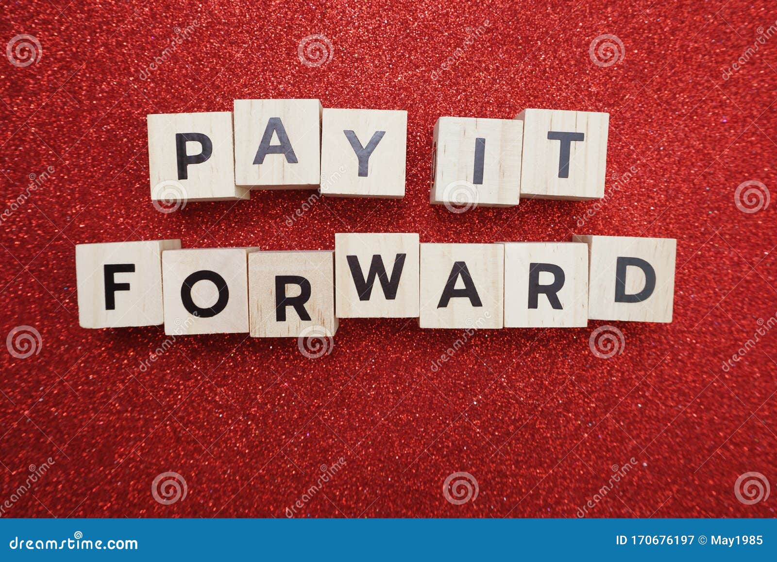 Pay it Forward Alphabet Letter on Red Glitter Background Stock Image ...