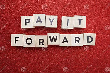 Pay it Forward Alphabet Letter on Red Glitter Background Stock Image ...