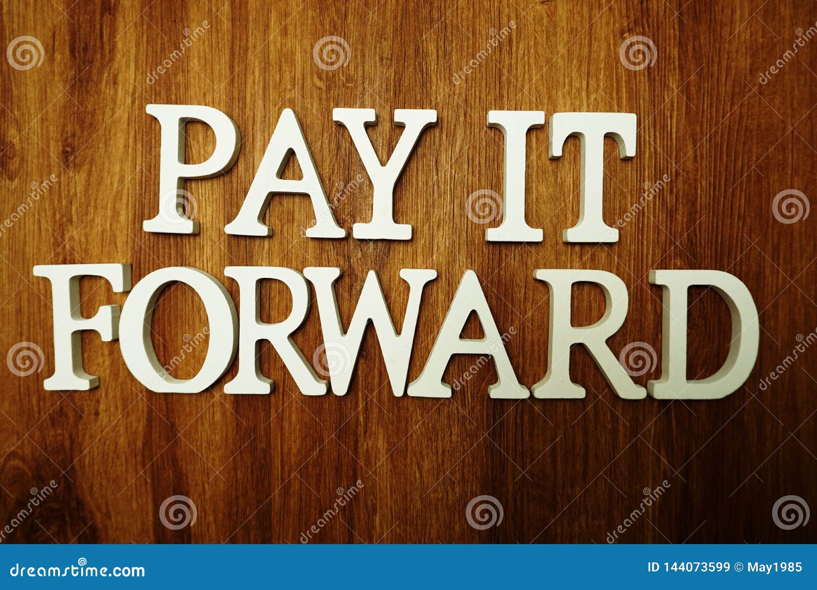 Pay it Forward Alphabet Letter on Wooden Background Stock Image - Image ...