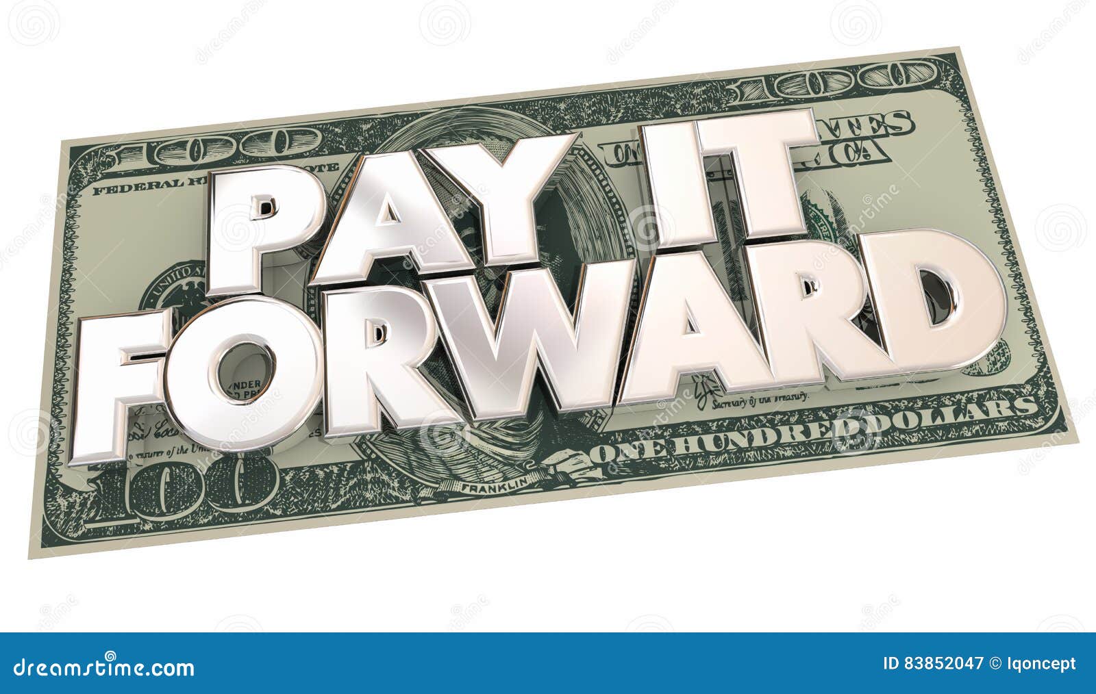 Pay it Forward Cash Money Words Share Generosity Stock Illustration ...