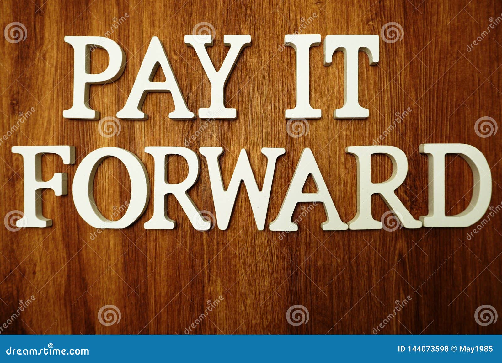Pay it Forward Word Alphabet Letters on Wooden Background Stock Photo ...