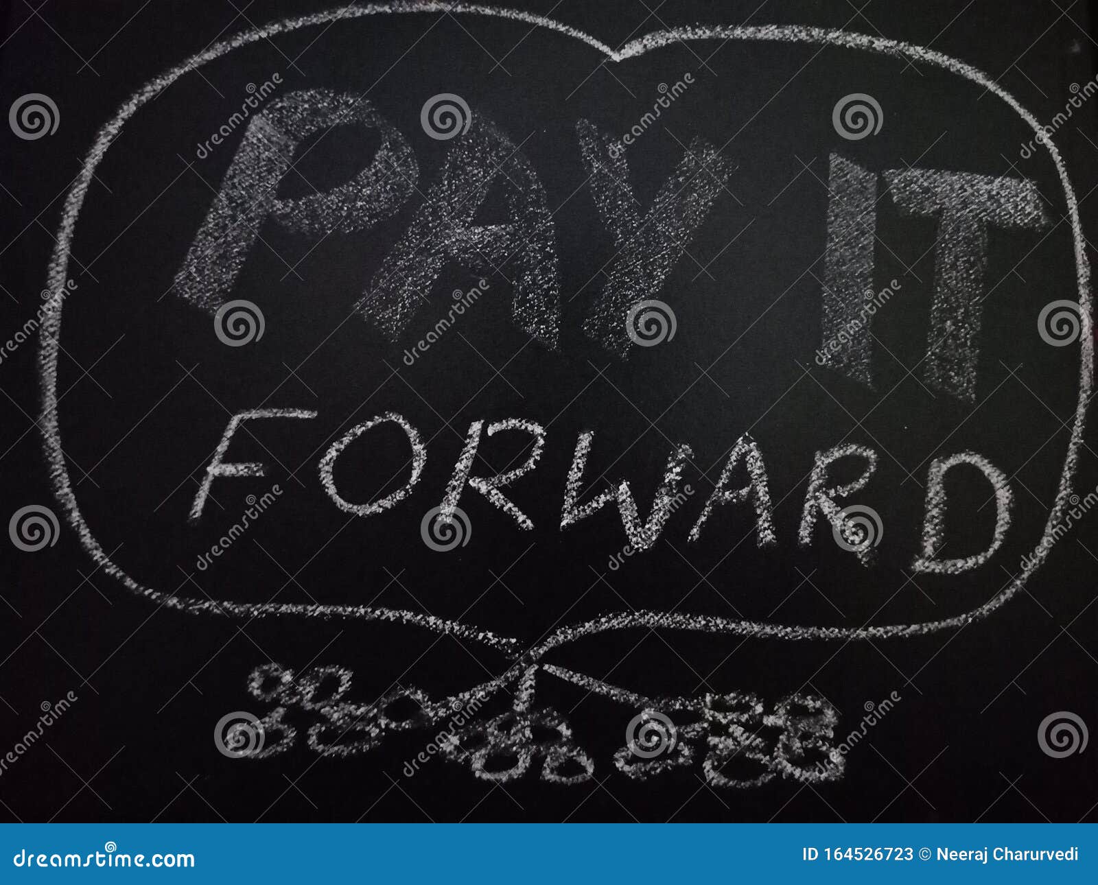 Pay it Forward Word Displayed on Chalkboard Concept Stock Image - Image ...