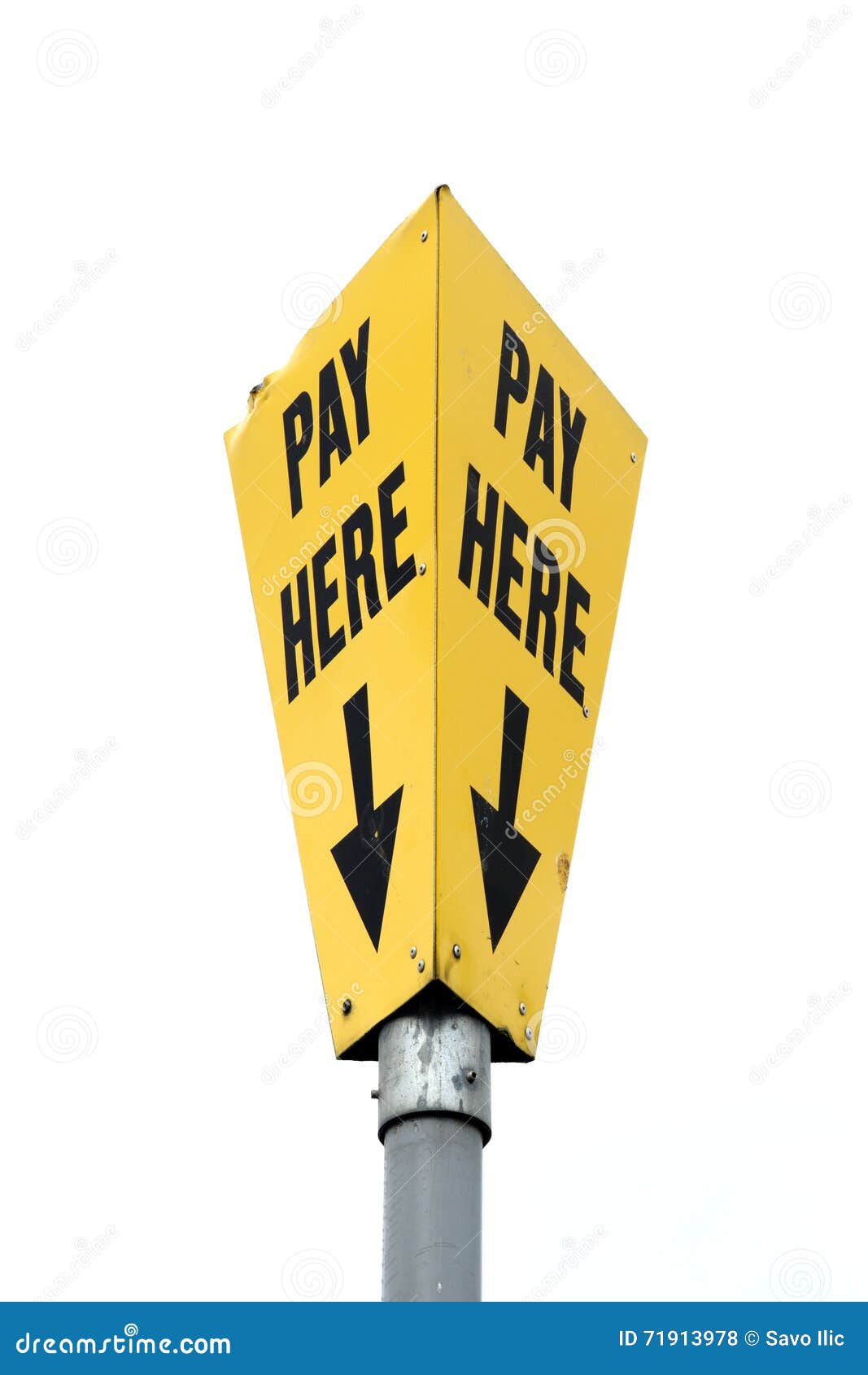 Pay here stock photo. Image of signpost, money, charge - 71913978