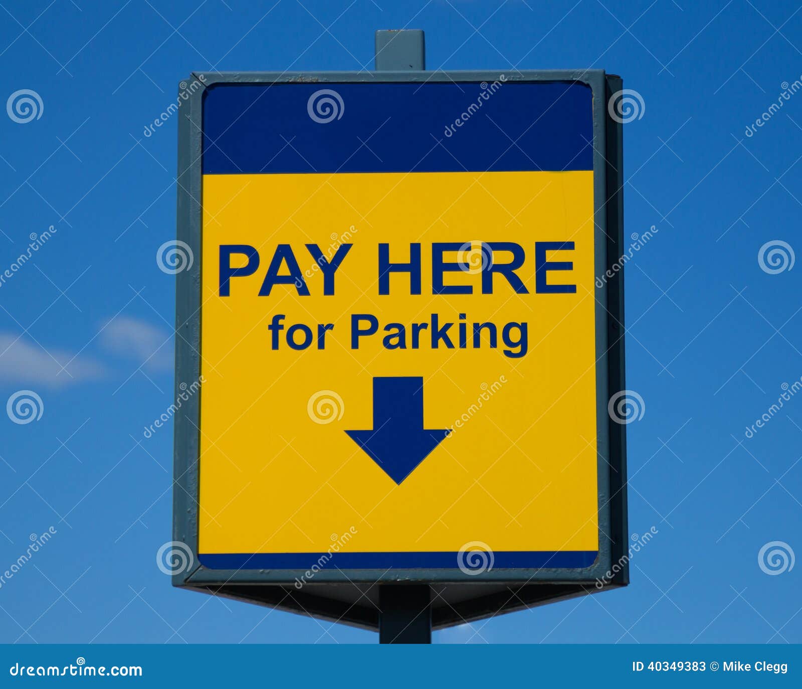 Pay Here for Parking Sign stock image. Image of direction - 40349383