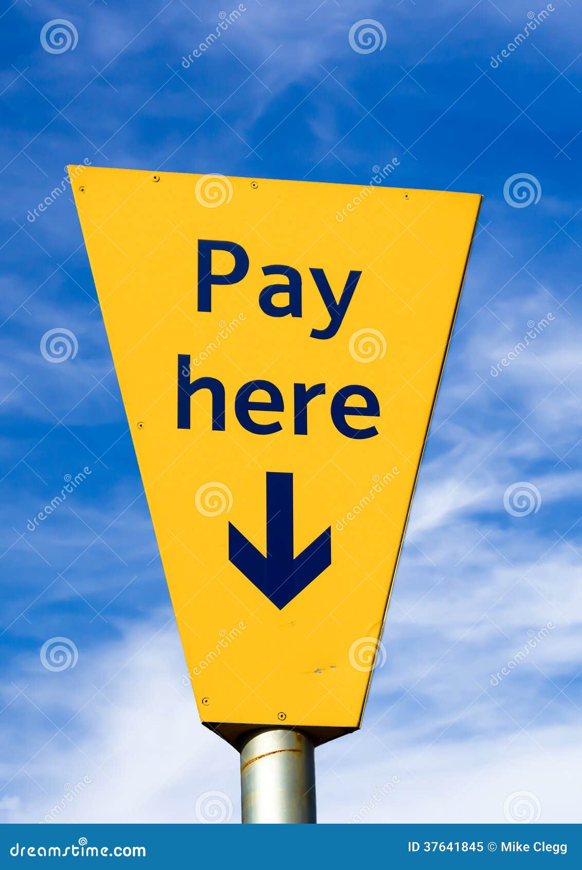 Pay Here Sign stock image. Image of vertical, transportation - 37641845