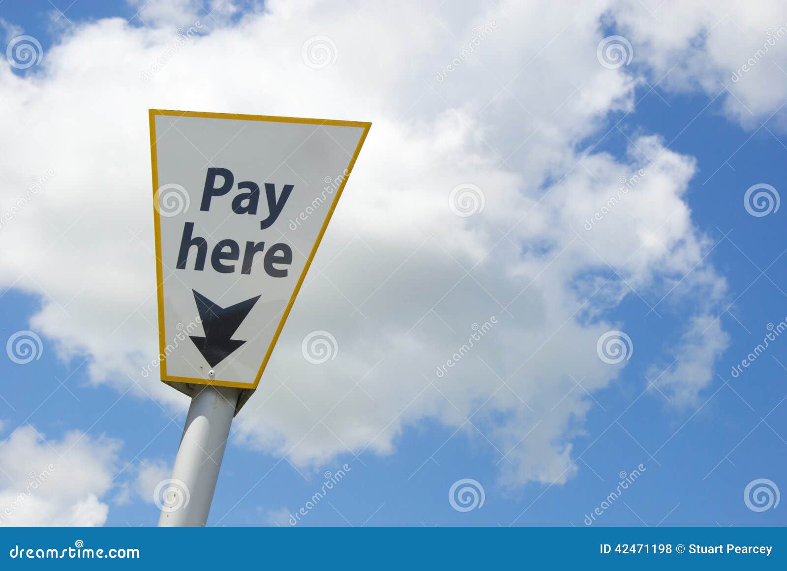 Pay here stock photo. Image of black, blue, instruction - 42471198