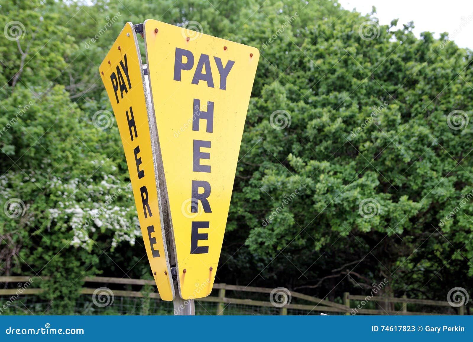 Pay here sign stock image. Image of signpost, signboard - 74617823