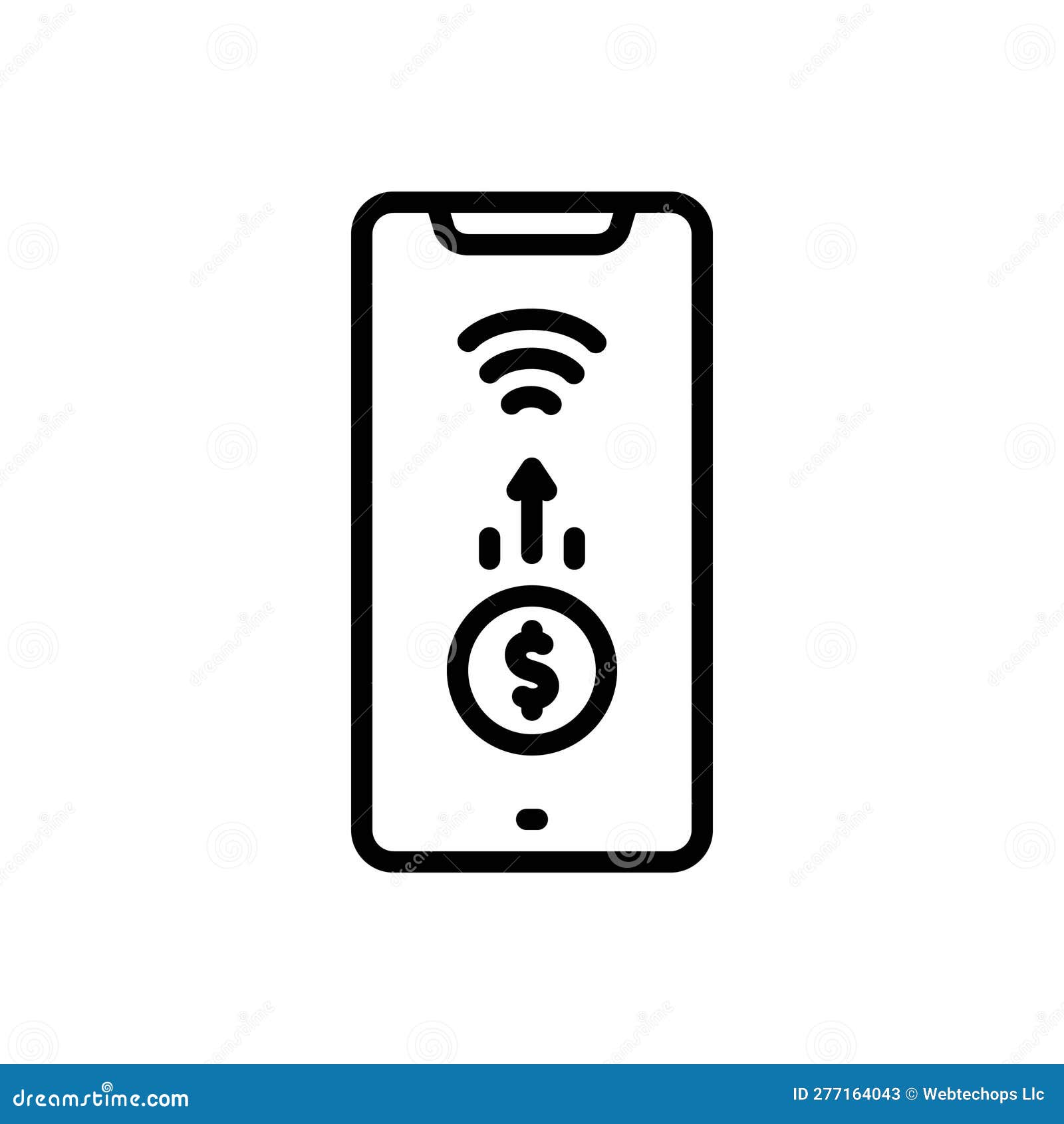 Black Line Icon for Pay, Money Transfer and Transfer Stock Vector ...