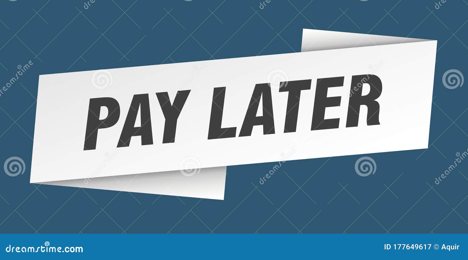 Pay Later Banner Template. Pay Later Ribbon Label Stock Vector ...