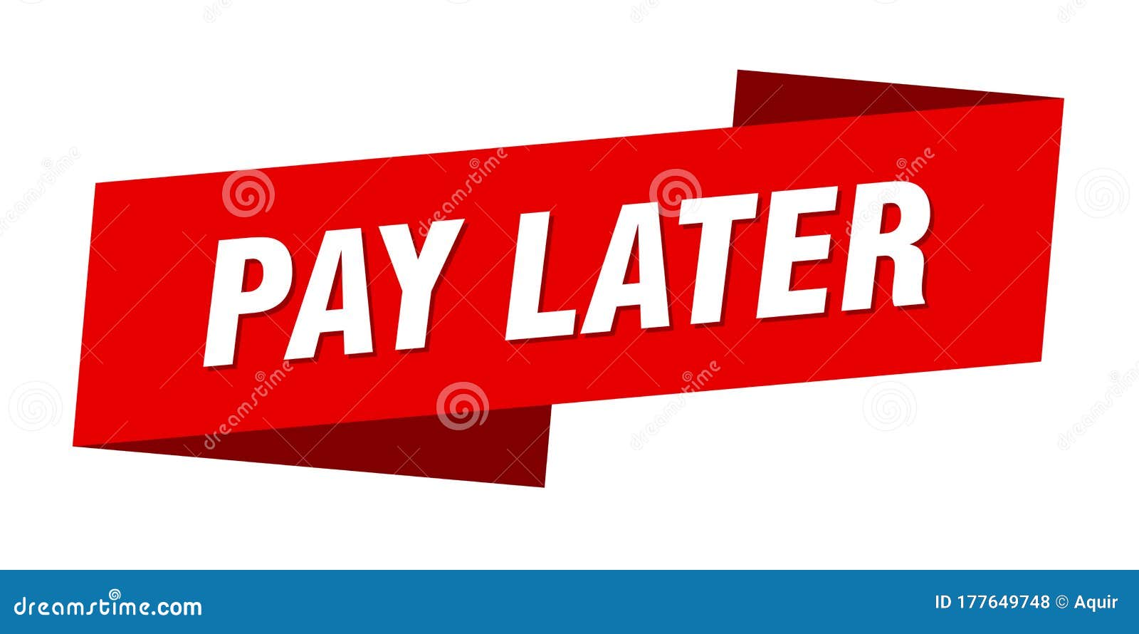 Pay Later Banner Template. Pay Later Ribbon Label Stock Vector ...