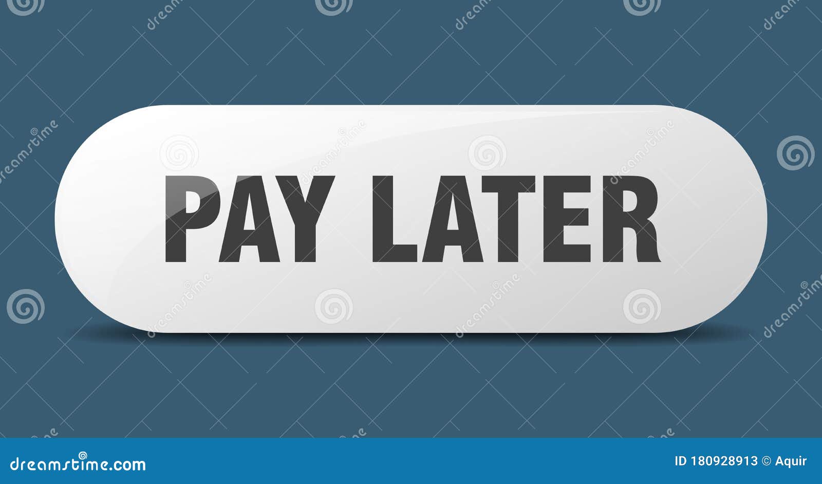 Pay Later Button. Pay Later Sign. Key. Push Button Stock Vector ...