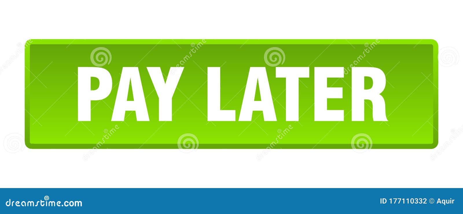 Pay Later Button. Pay Later Square Isolated Push Button Stock Vector ...