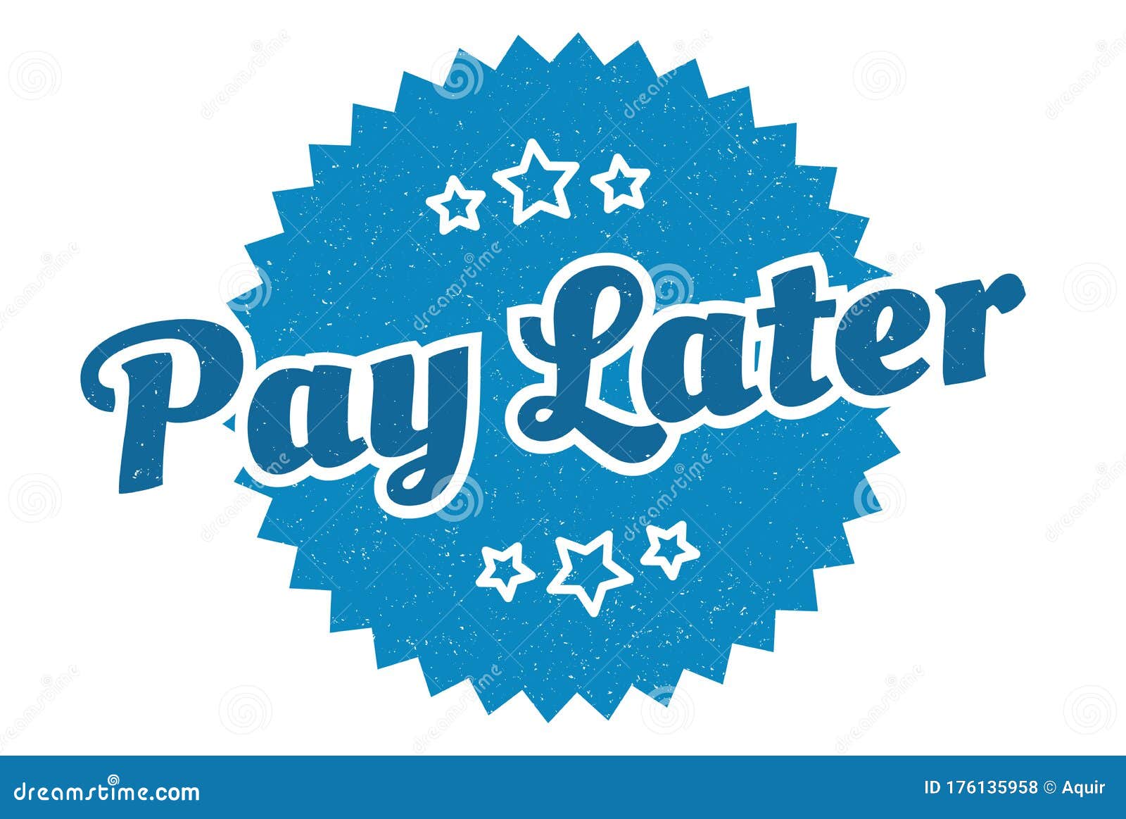 Pay Later Sign. Pay Later Vintage Retro Label Stock Vector ...