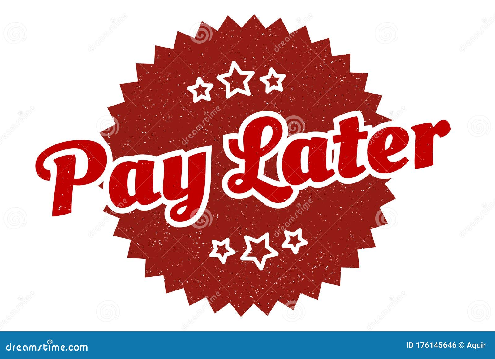Pay Later Sign. Pay Later Vintage Retro Label Stock Vector ...