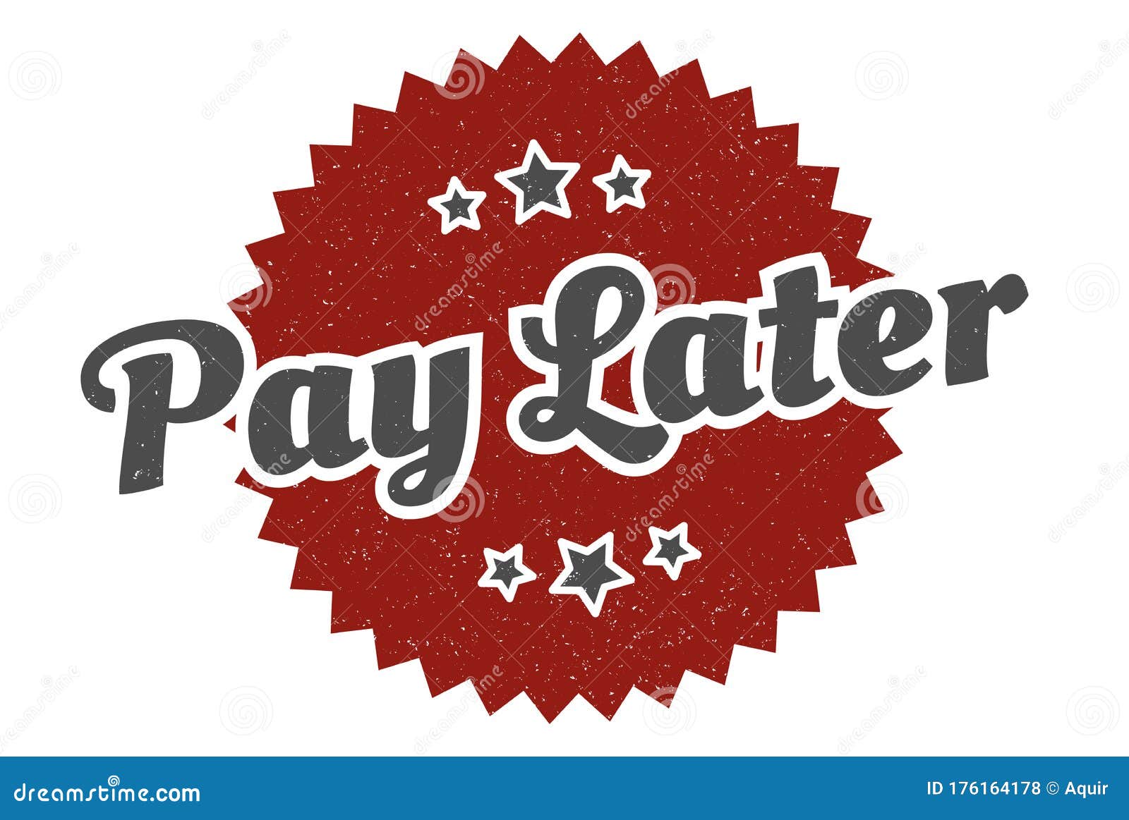 Pay Later Sign. Pay Later Vintage Retro Label Stock Vector ...