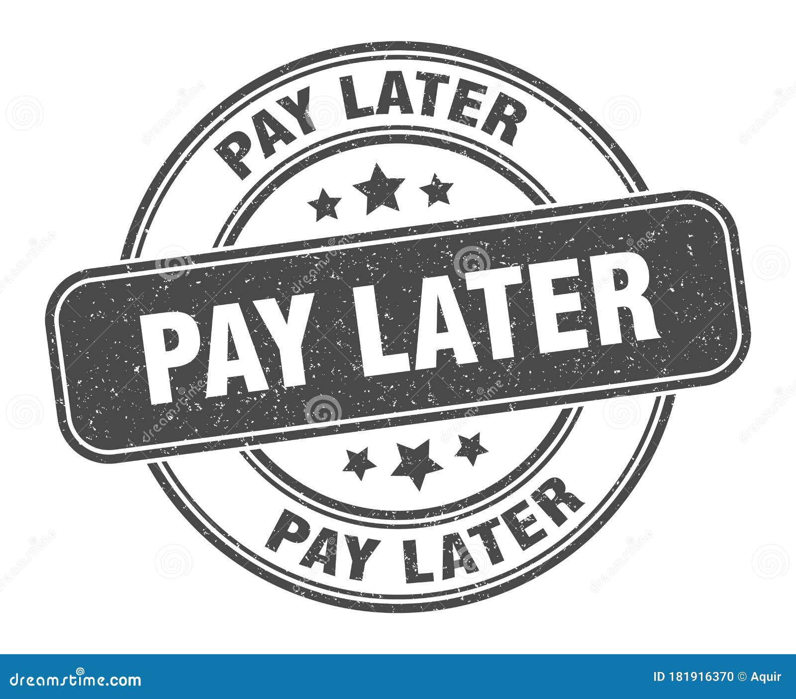Pay Later Stamp. Pay Later Round Grunge Sign Stock Vector ...