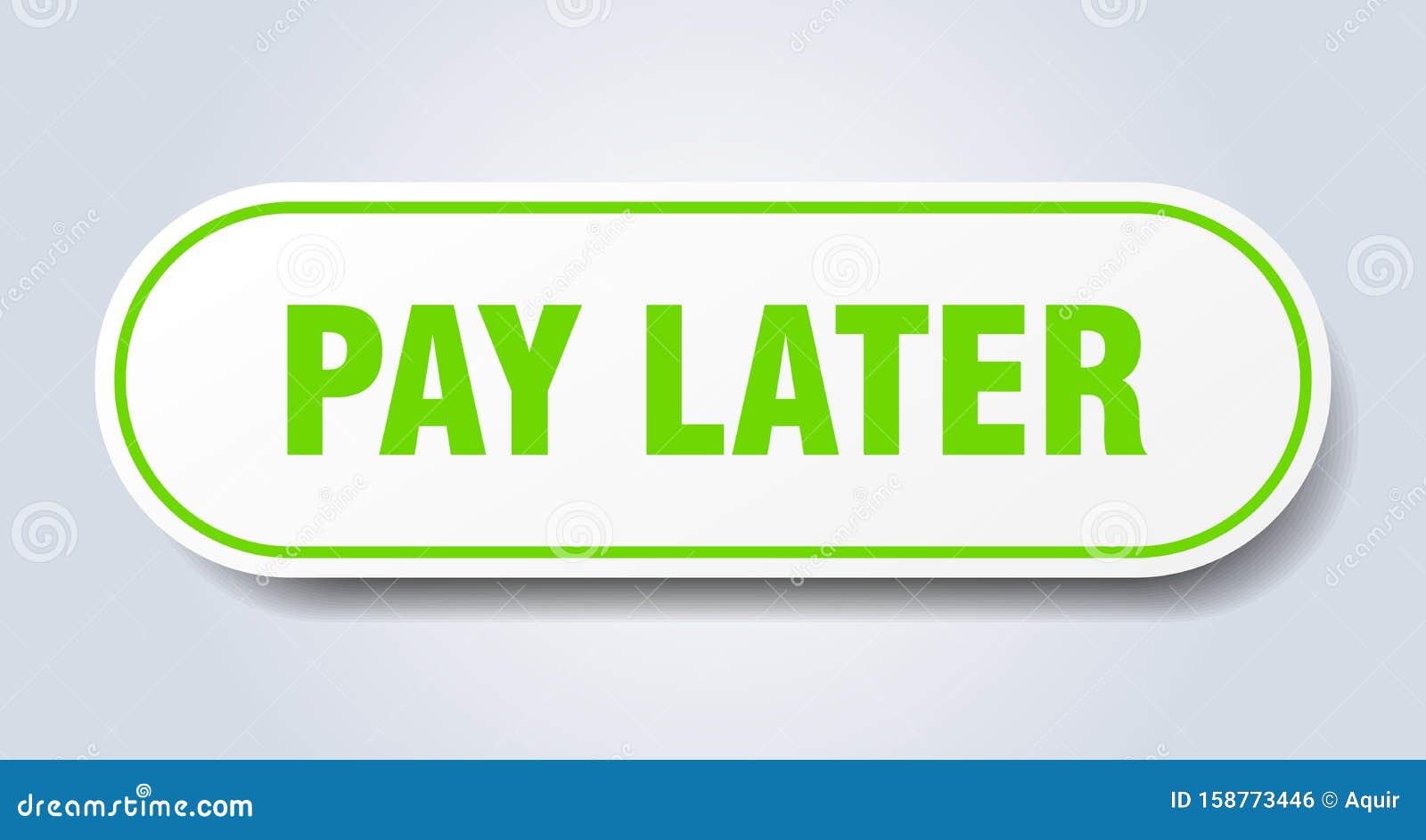 Pay Later Sticker. Vector Illustration | CartoonDealer.com #153878836