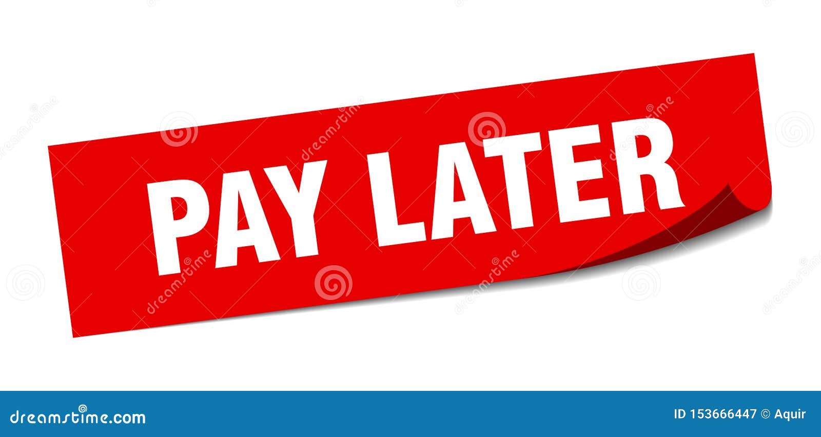 Pay later sticker. stock vector. Illustration of sign - 153666447