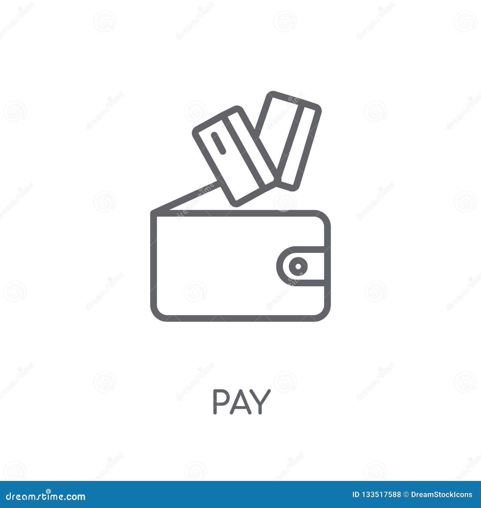 Pay Linear Icon. Modern Outline Pay Logo Concept on White Backgr Stock ...