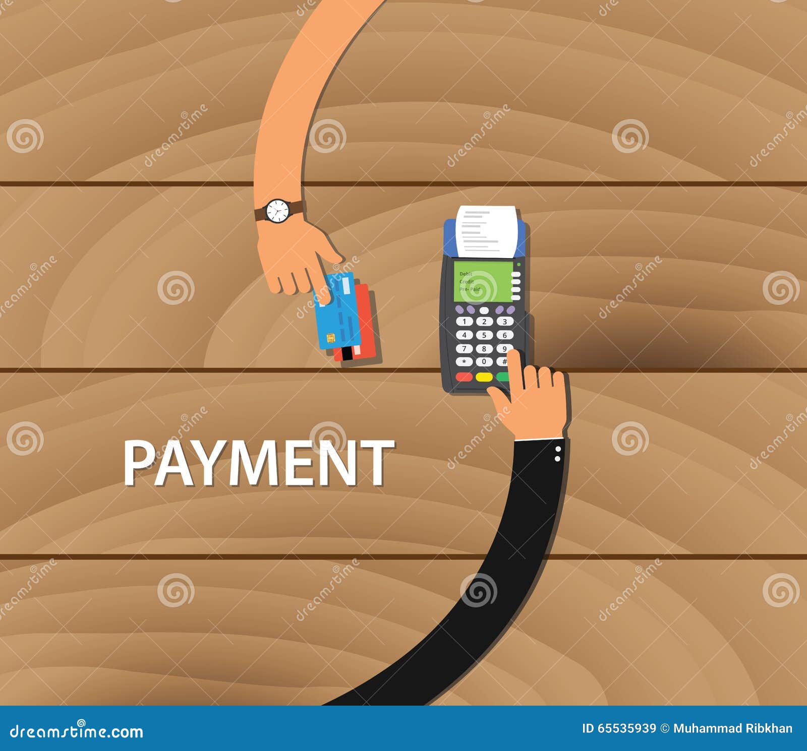 Pay Merchant Payment Debit Credit Card Machine Cartoon Vector ...