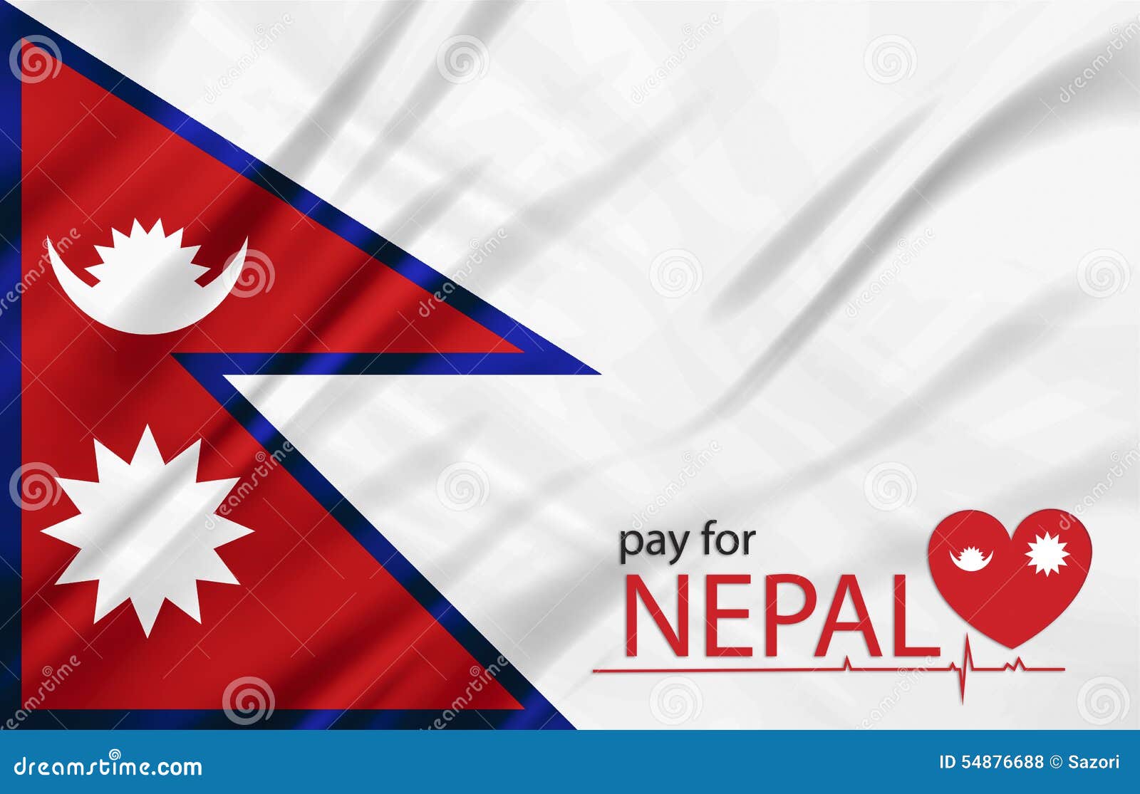 Pay for nepal stock illustration. Illustration of flag - 54876688