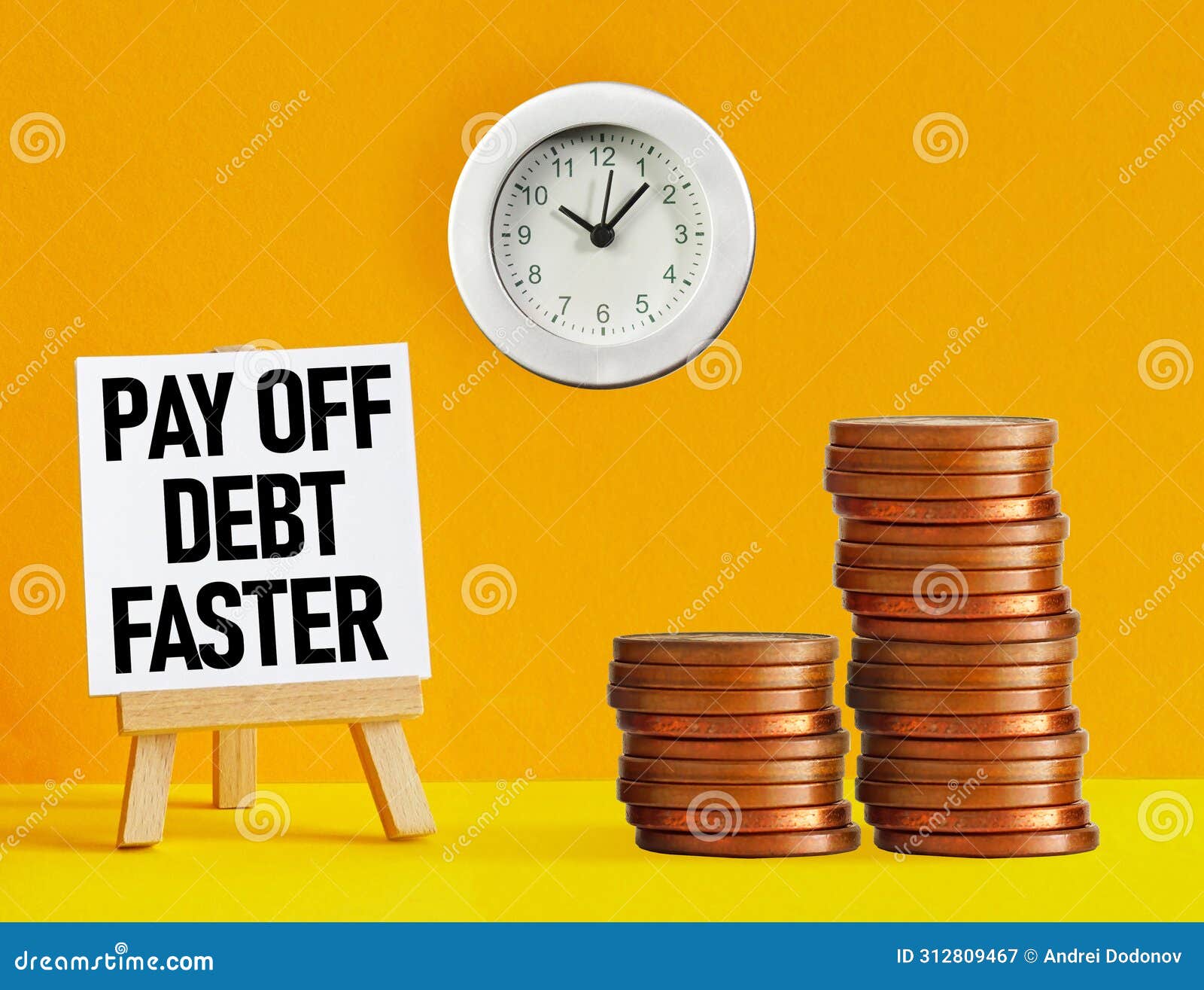 Pay Off Debt Faster is Shown Using the Text Stock Image - Image of ...