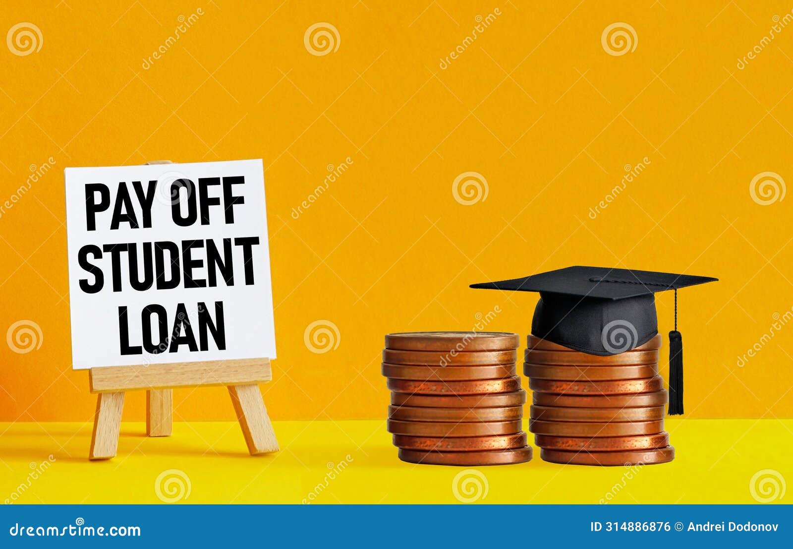 Pay Off Student Loan is Shown Using the Text Stock Photo - Image of ...