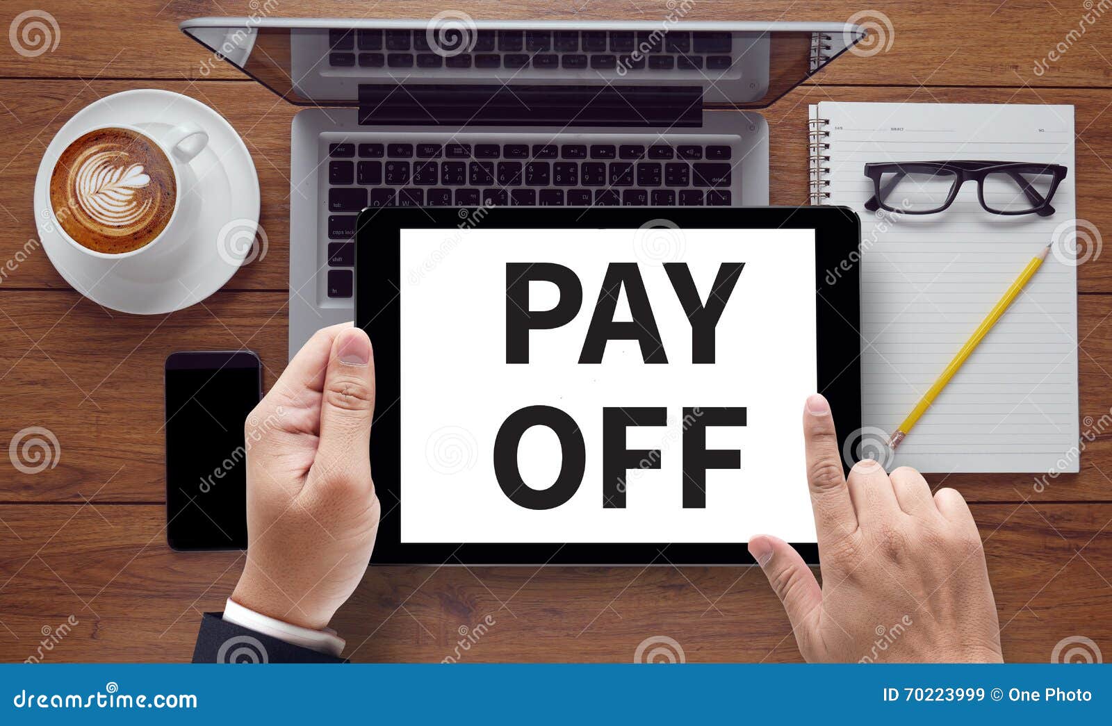 PAY OFF stock image. Image of crisis, loan, money, finance - 70223999