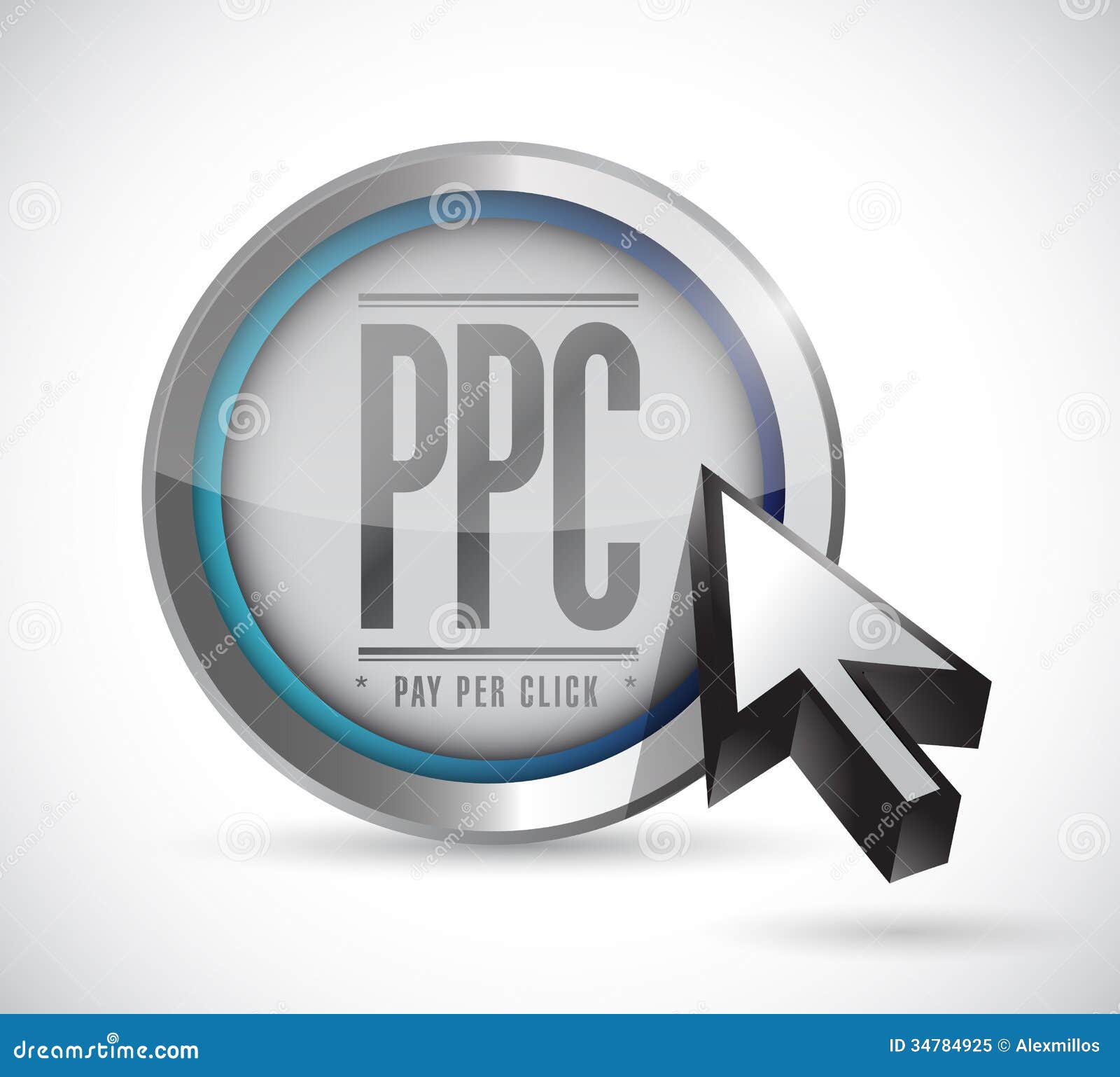 Pay Per Click Button Illustration Design Stock Illustration ...