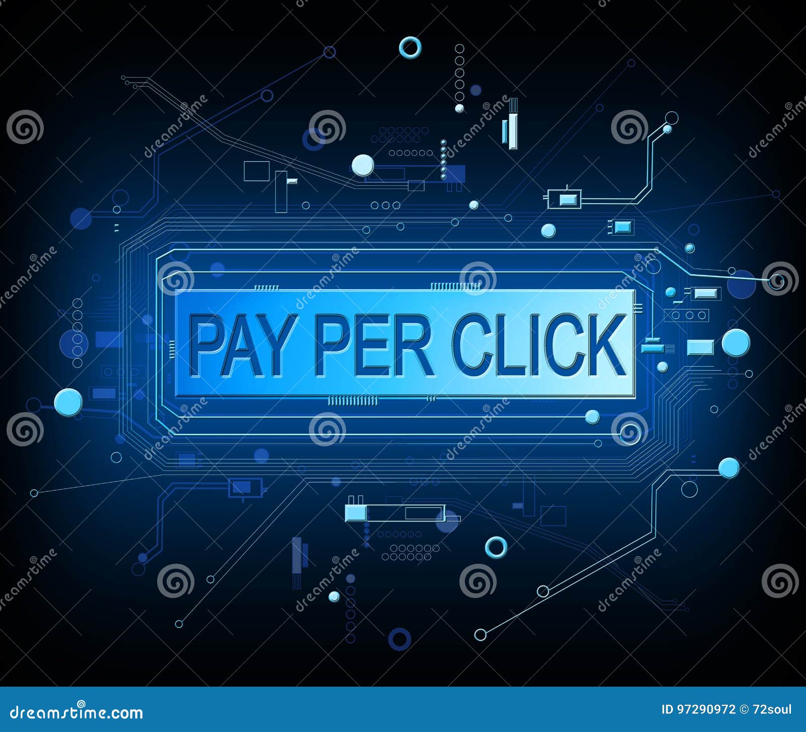 Pay per click concept. stock illustration. Illustration of marketing ...