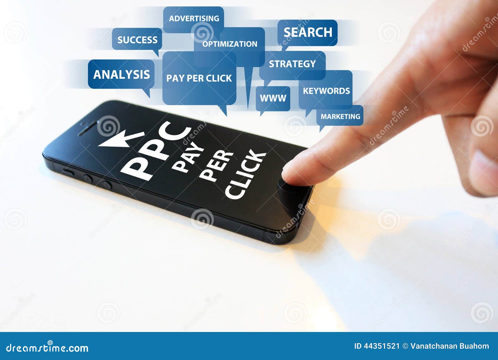 Pay per click concept stock image. Image of connection - 44351521