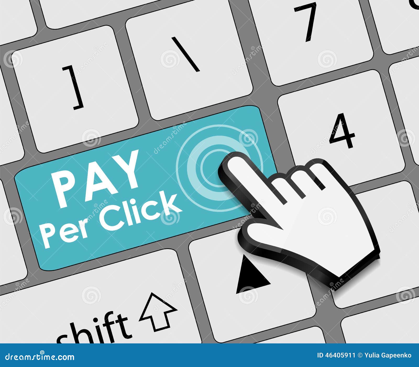 Pay Per Click Flat Concept for Web Marketing. Stock Vector ...