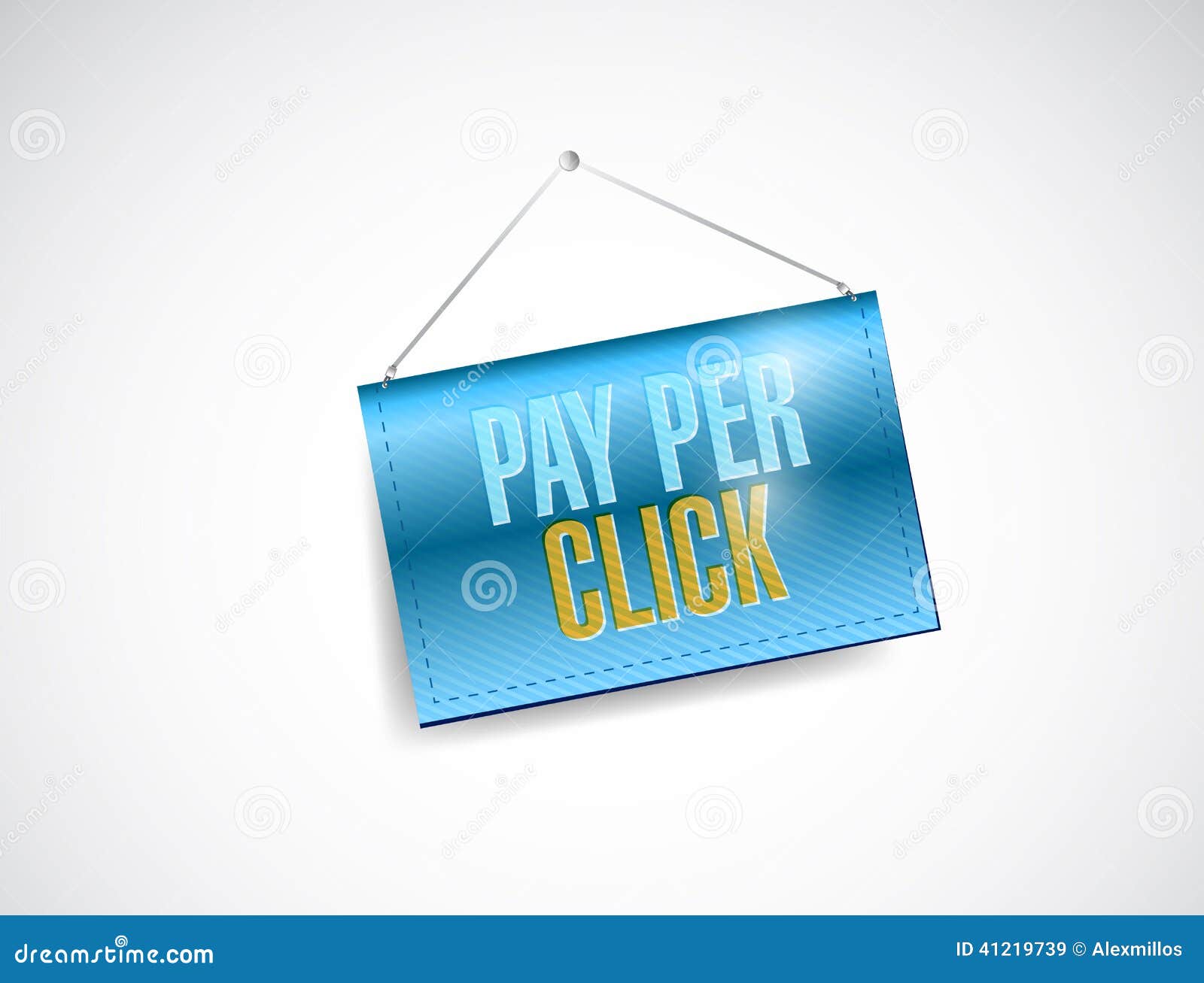 Pay Per Click Hanging Banner Stock Illustration - Illustration of ...