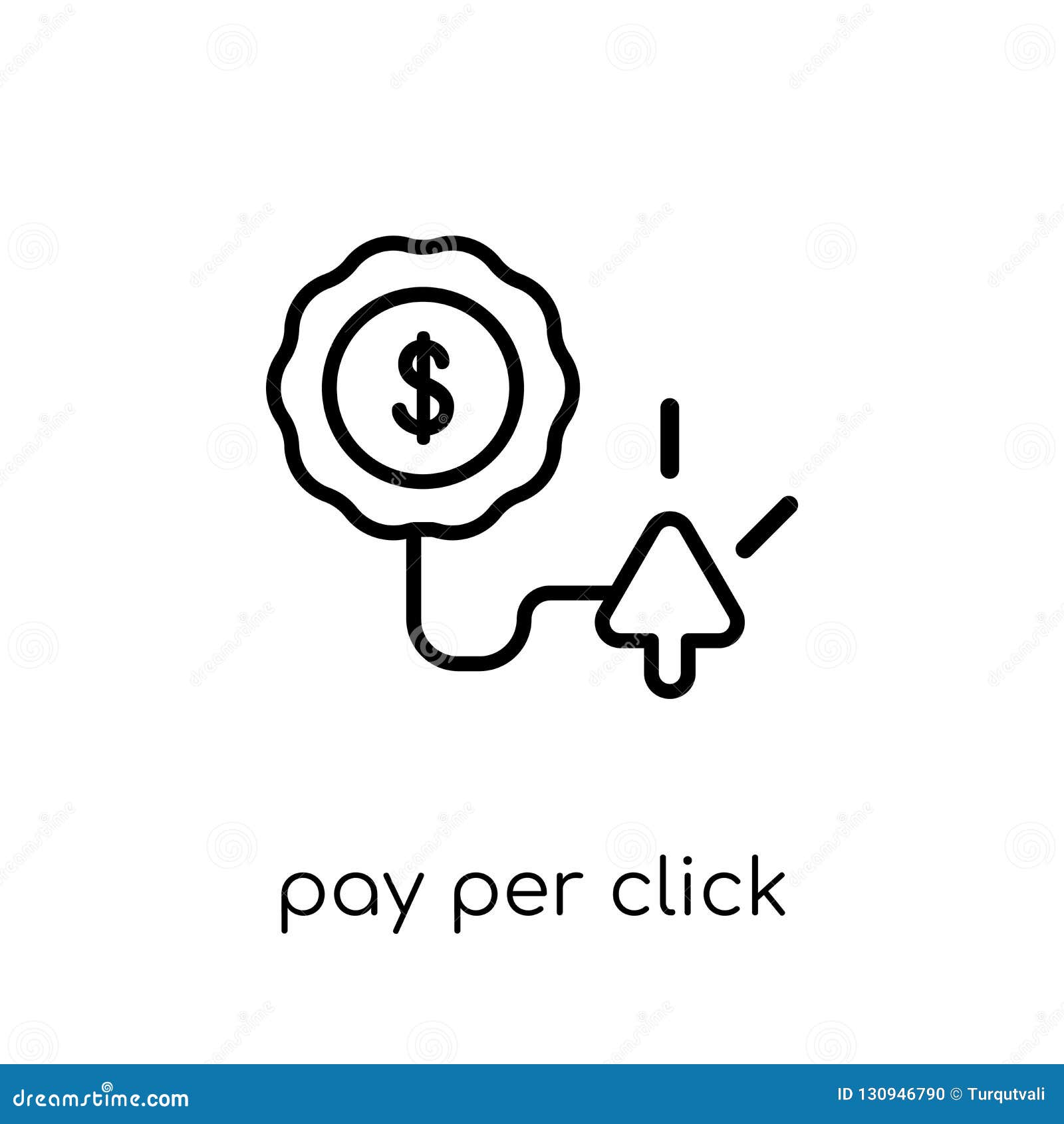Pay Per Click Icon from Collection. Stock Vector - Illustration of ...