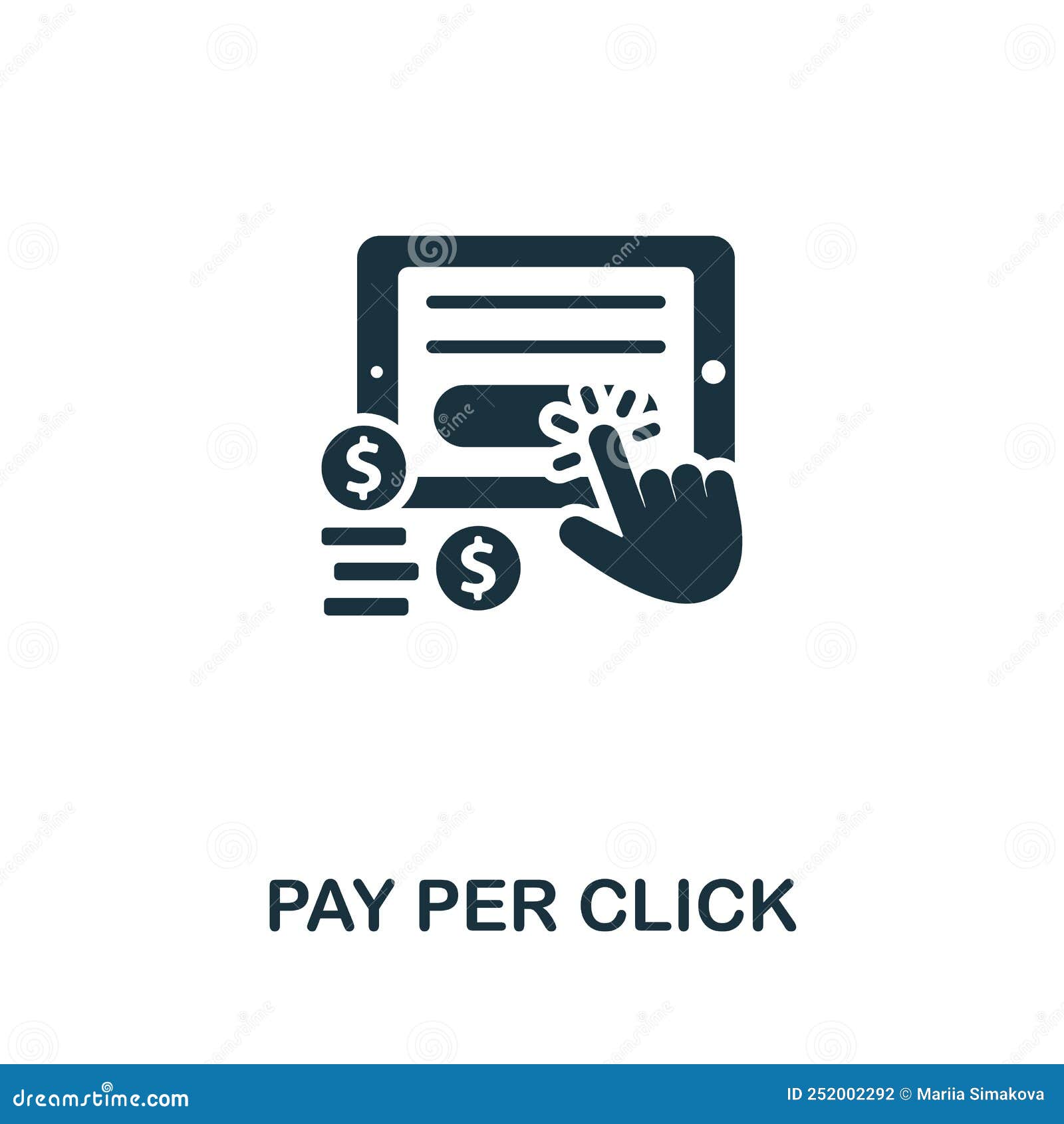 Pay Per Click Icon. Monochrome Simple Line Online Store Icon for ...