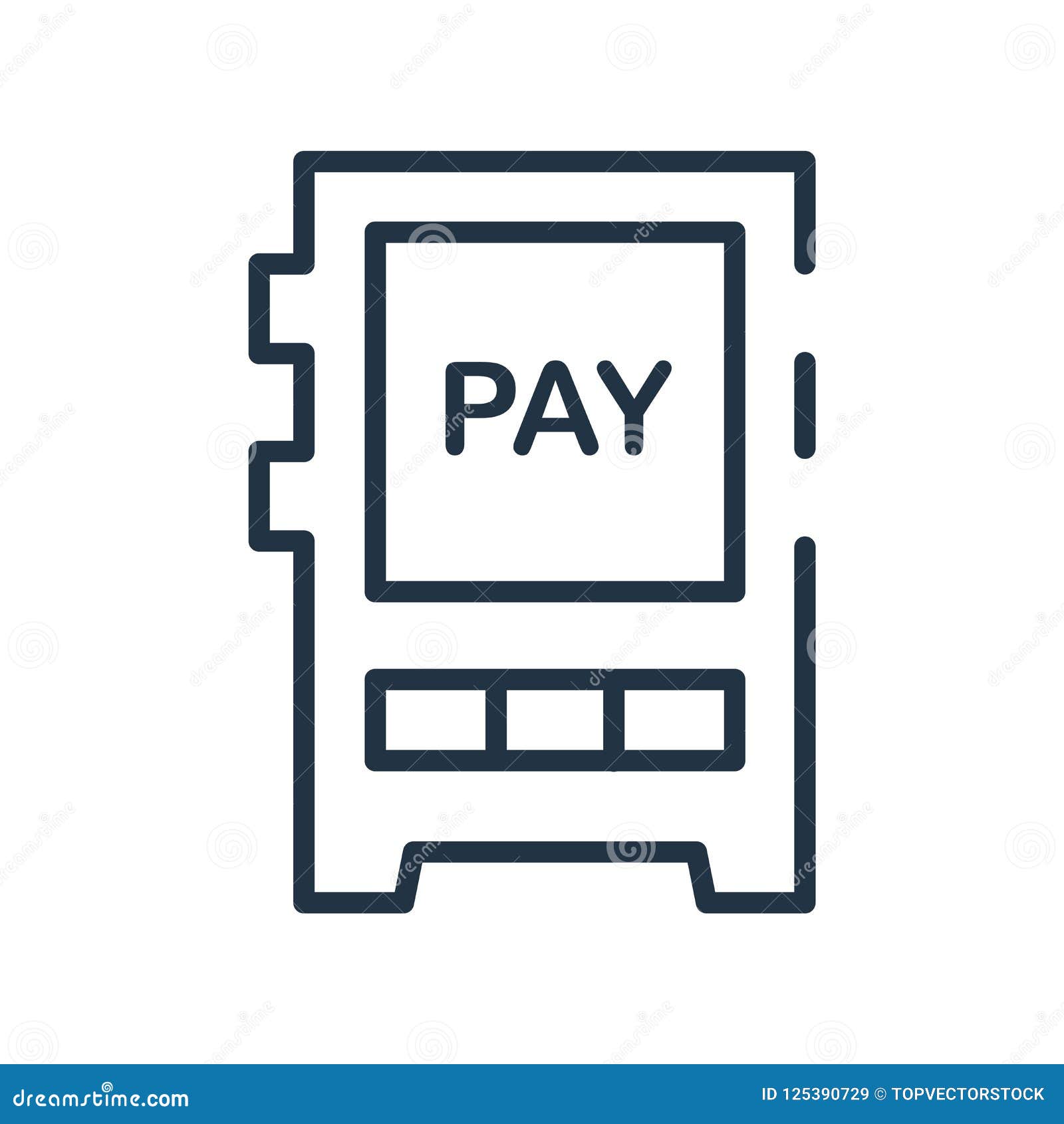 Pay Per Click Icon Vector Isolated on White Background, Pay Per Stock ...