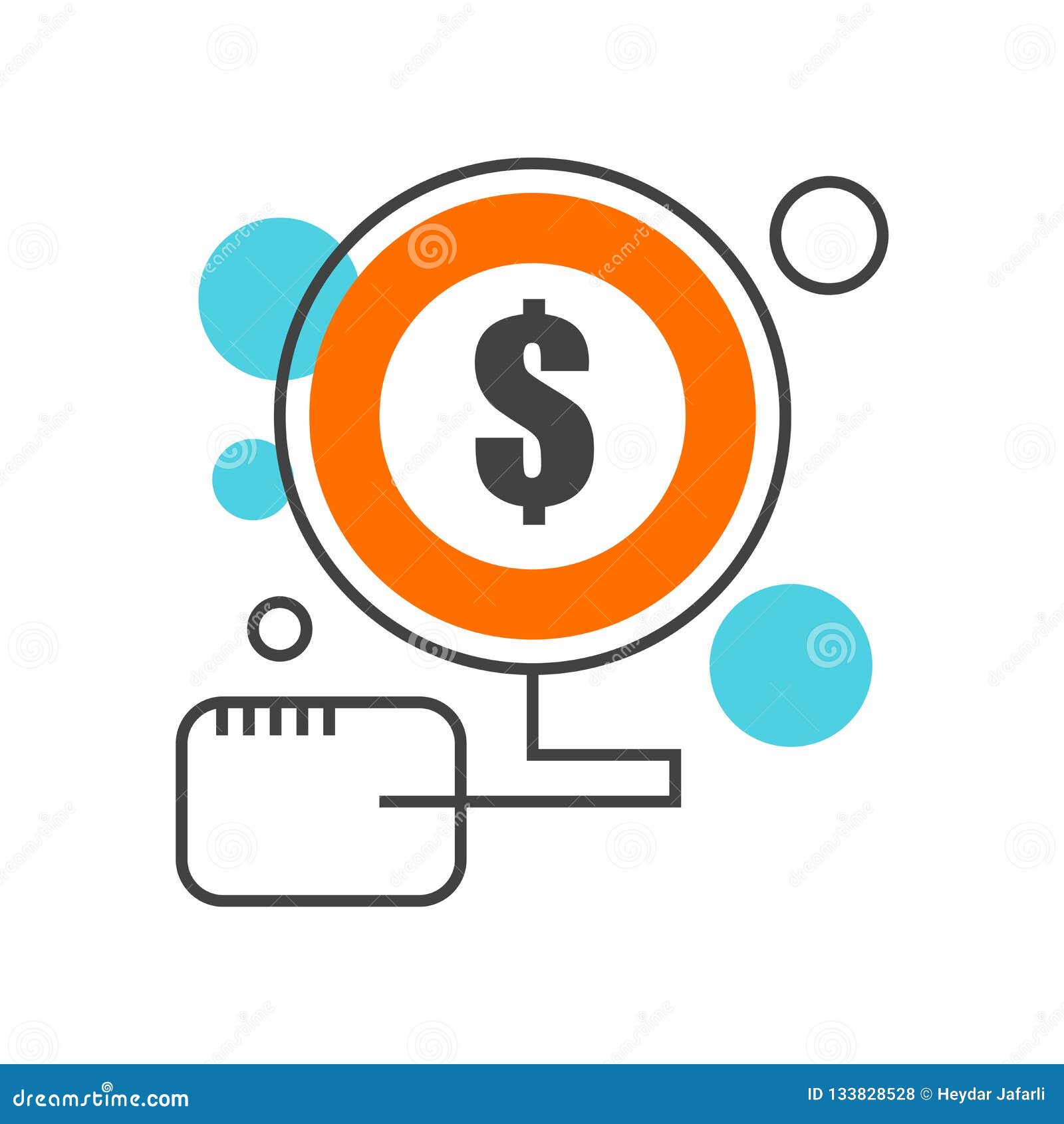 Pay Per Click Icon Vector Sign and Symbol Isolated on White Back Stock ...