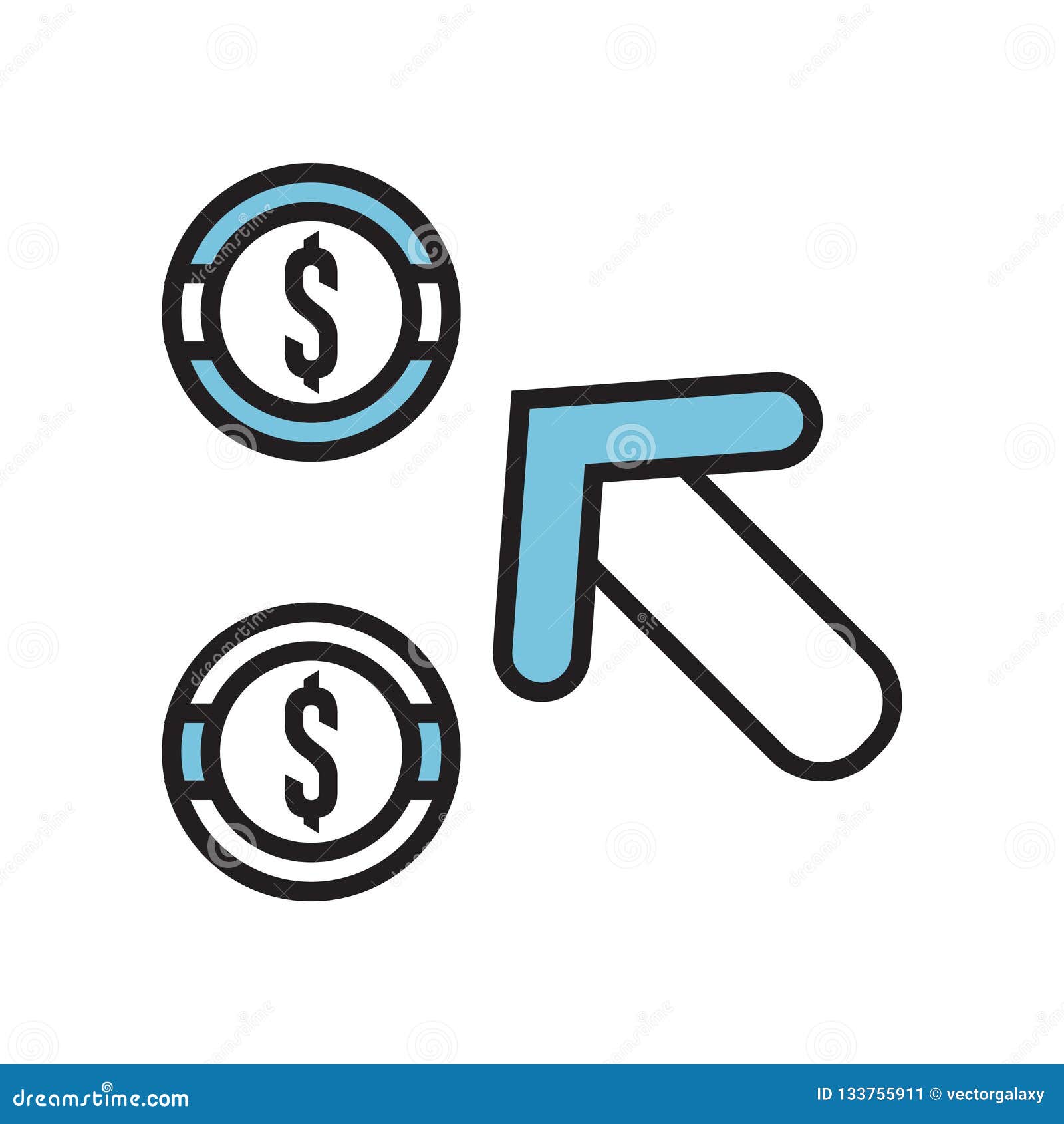 Pay Per Click Icon Vector Sign And Symbol Isolated On White Background ...