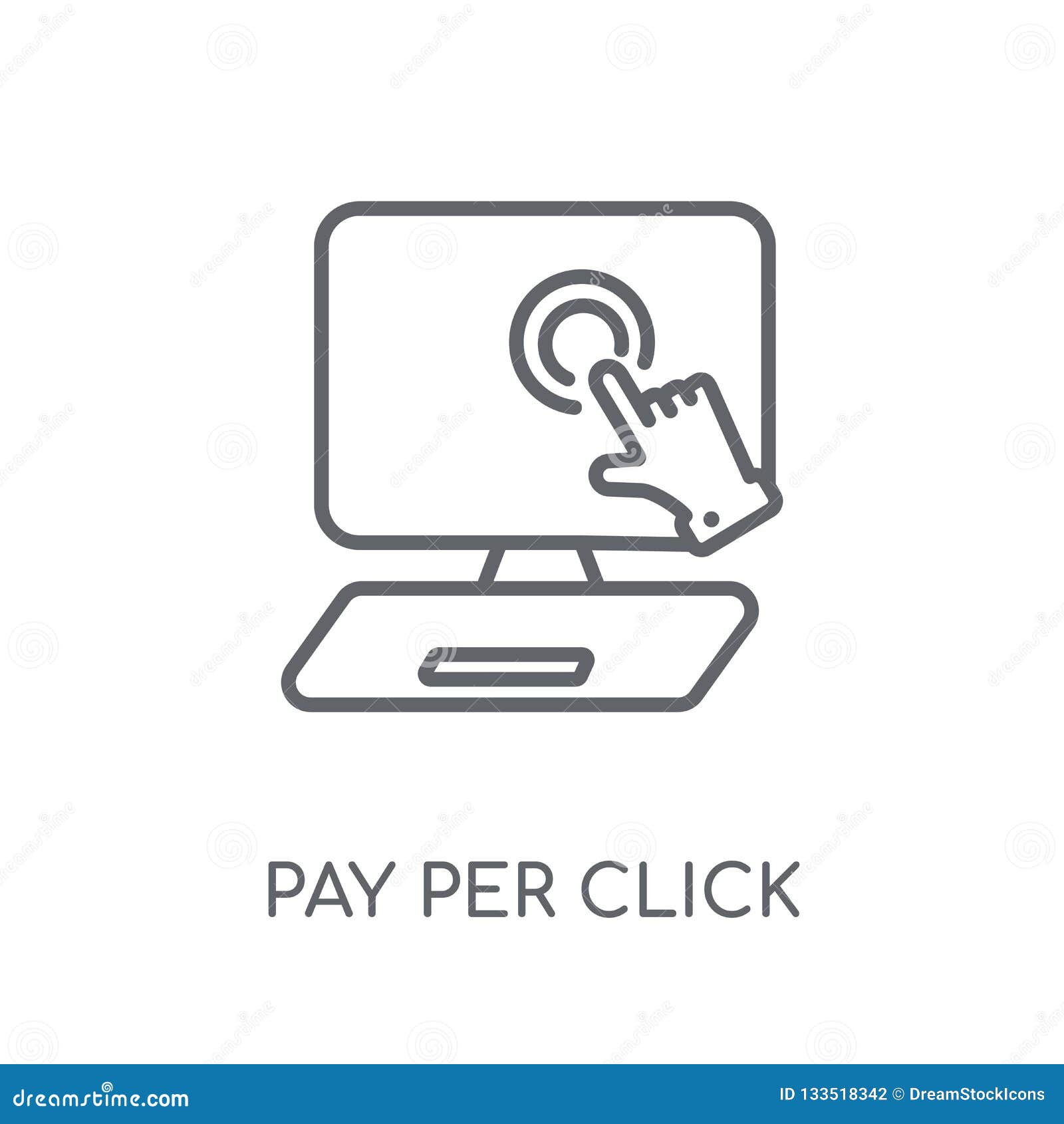 Pay Per Click Linear Icon. Modern Outline Pay Per Click Logo Con Stock ...