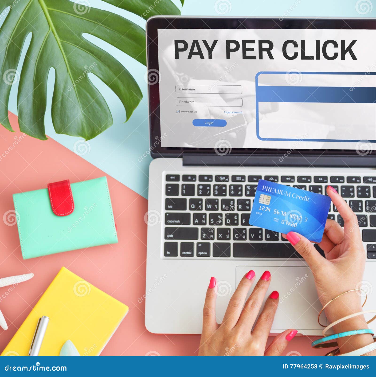Pay Per Click Login Website Payment Graphic Concept Stock Photo - Image ...