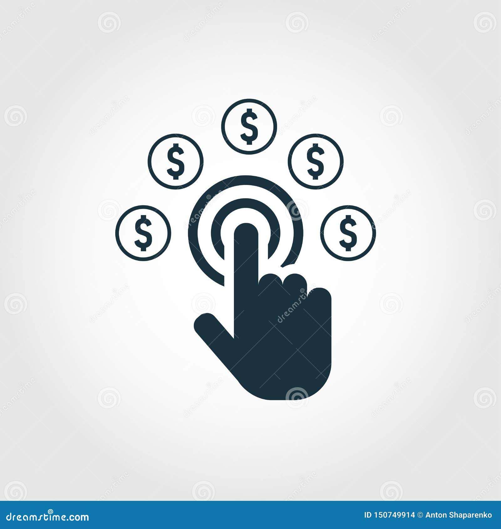 Pay Per Click Vector Icon Symbol. Creative Sign from Advertising Icons ...