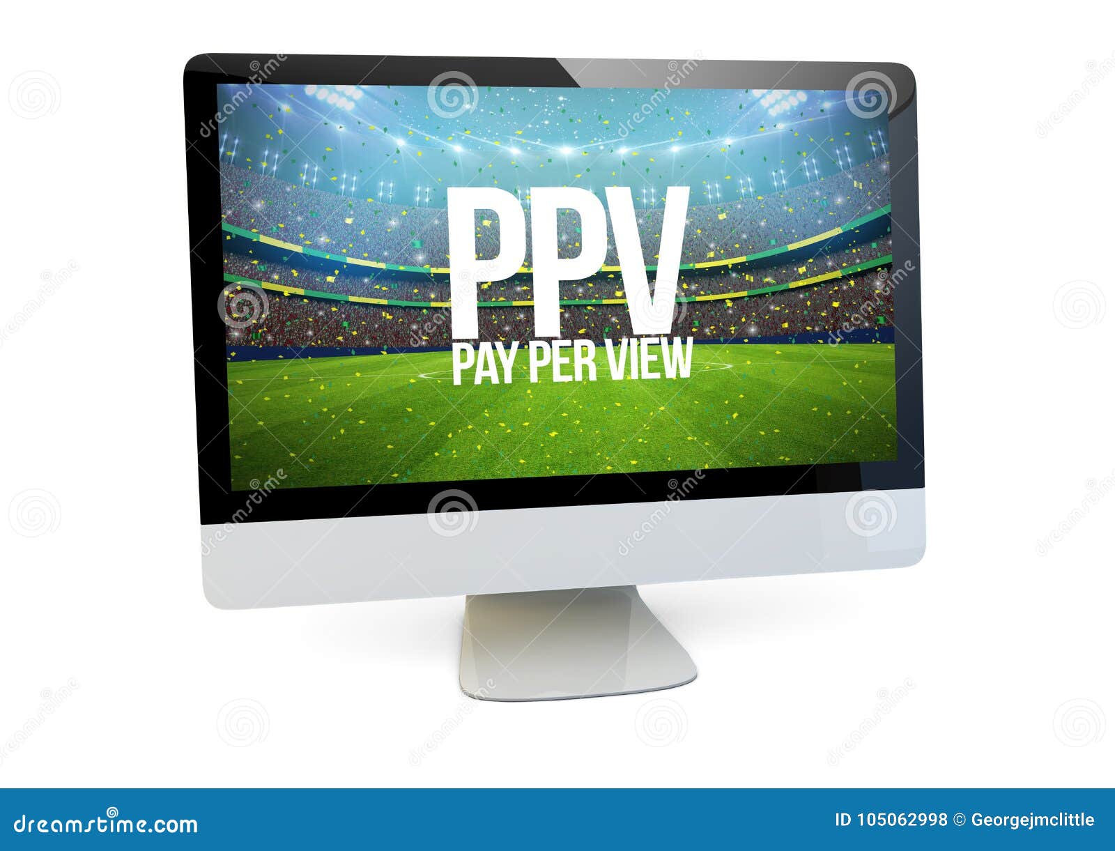 Pay per view computer stock illustration. Illustration of television ...