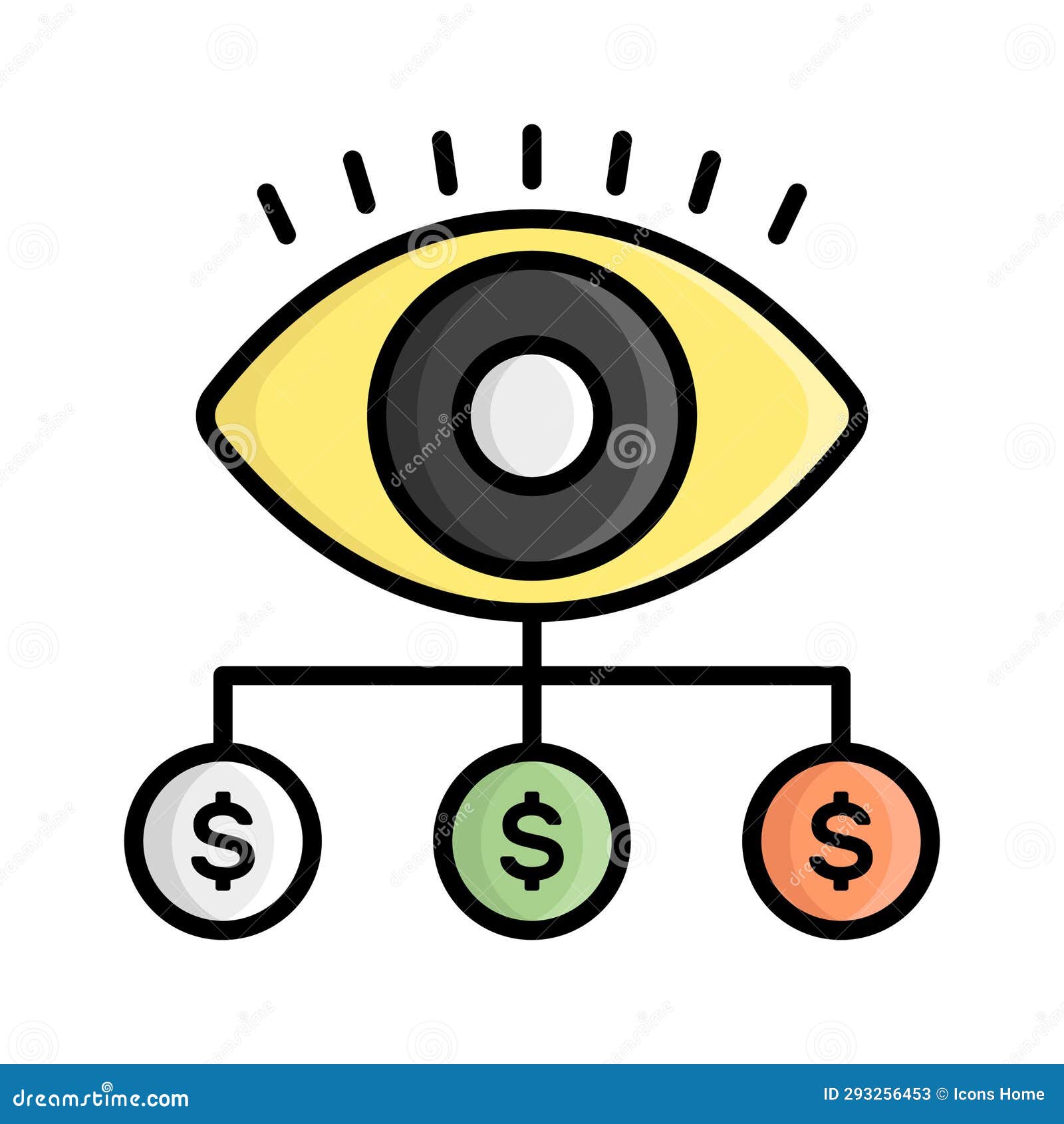 Pay Per View Vector Icon Isolated on White Background Stock Vector ...